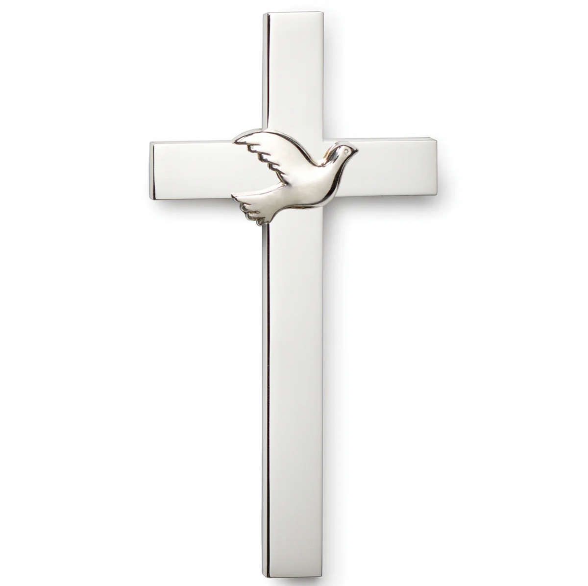 Silver Confirmation Cross with Holy Spirit Dove | Caroline Collection ...